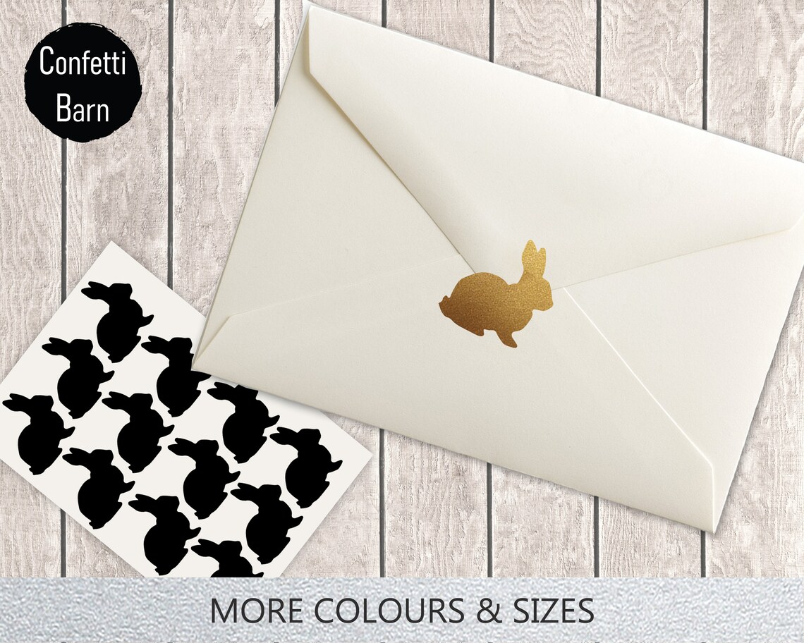 Bunny Stickers Baby Shower Birthday Party Easter Rabbit - Etsy