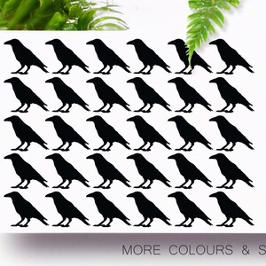 Raven Stickers, Black Bird Wedding Stickers, Crow Envelope Sealing ...
