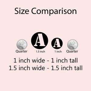 Monogram Stickers, Circular Stencil Font Initial Monogram Removable ...