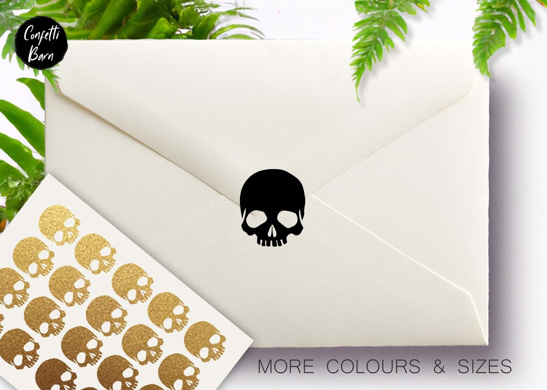 Human Skull Stickers, Halloween Theme, Wedding Stickers, Birthday Party ...