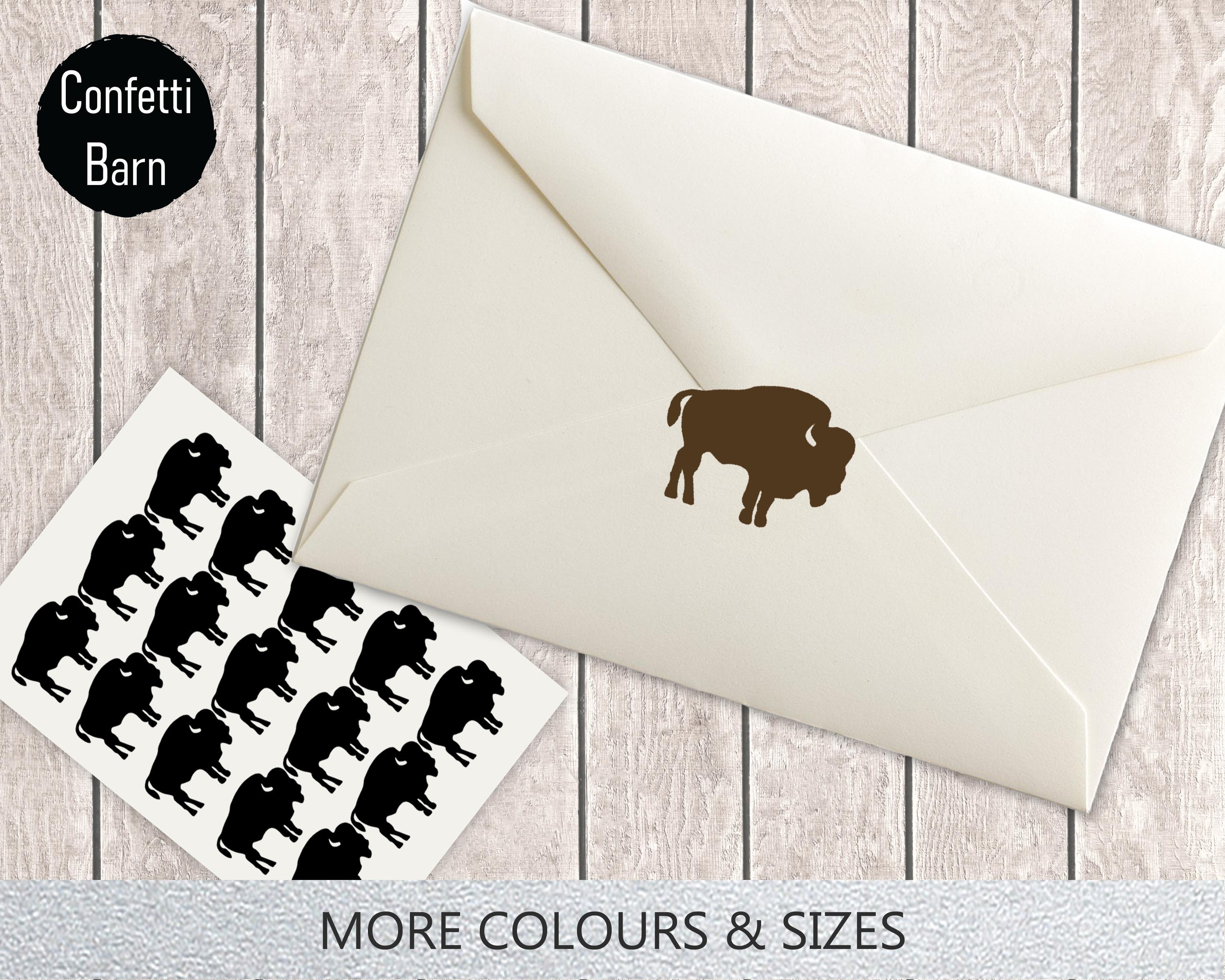 Buffalo Stickers American Bison Envelope Sealing Stickers | Etsy