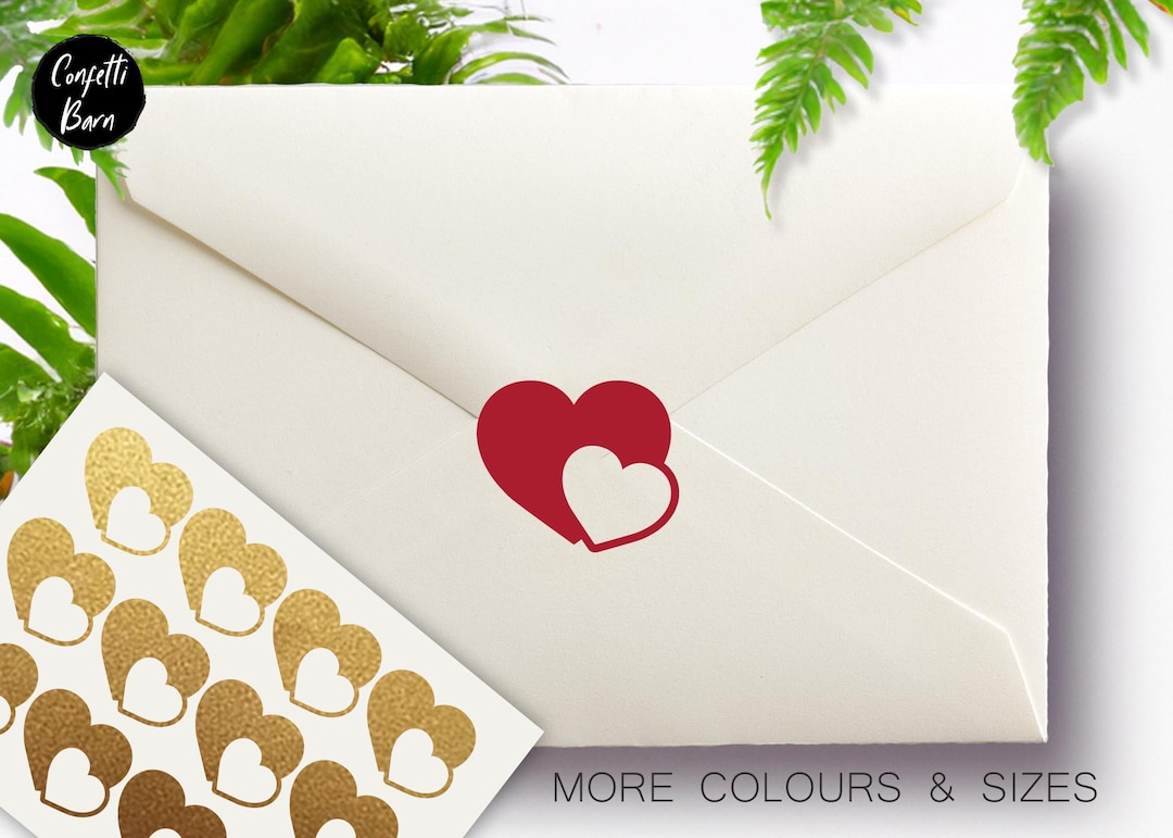 Hearts Stickers, Wedding Invitation Envelope Sealing Stickers, Sealed ...