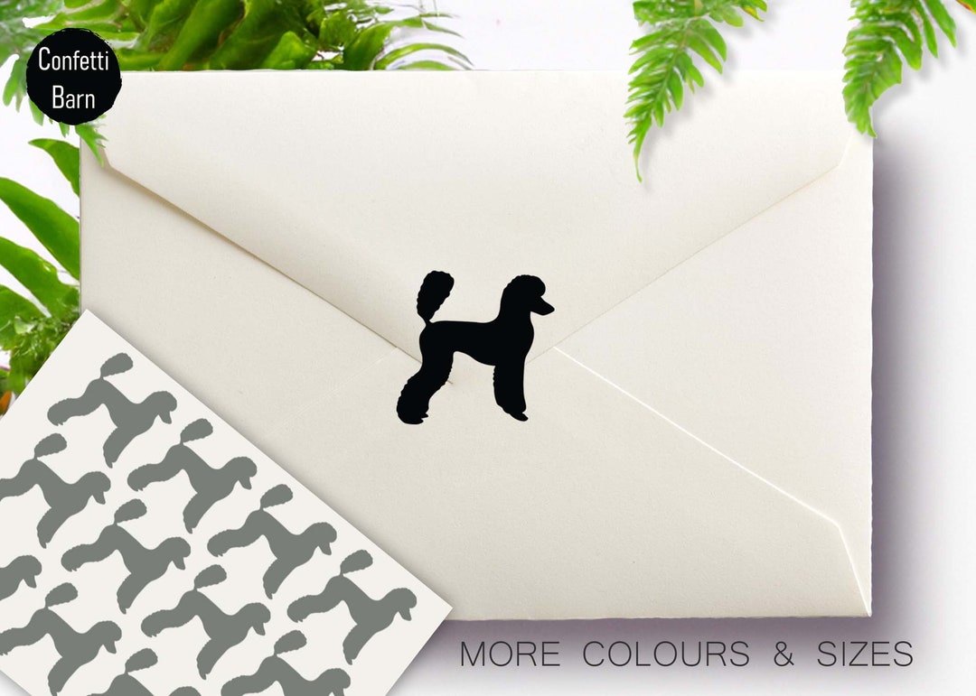 Poodle Stickers, Standard Poodle Stationary Stickers, Dog Wedding ...