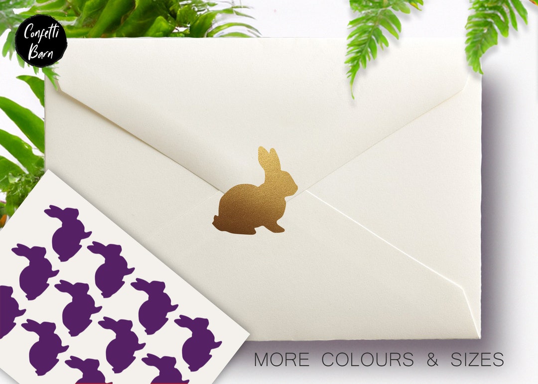 Bunny Stickers, Baby Shower, Birthday Party, Easter Rabbit Stickers ...
