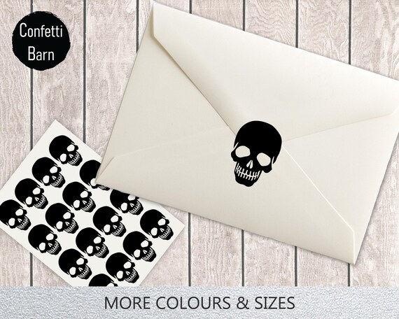 Human Skull Stickers Halloween Theme Wedding Stickers | Etsy