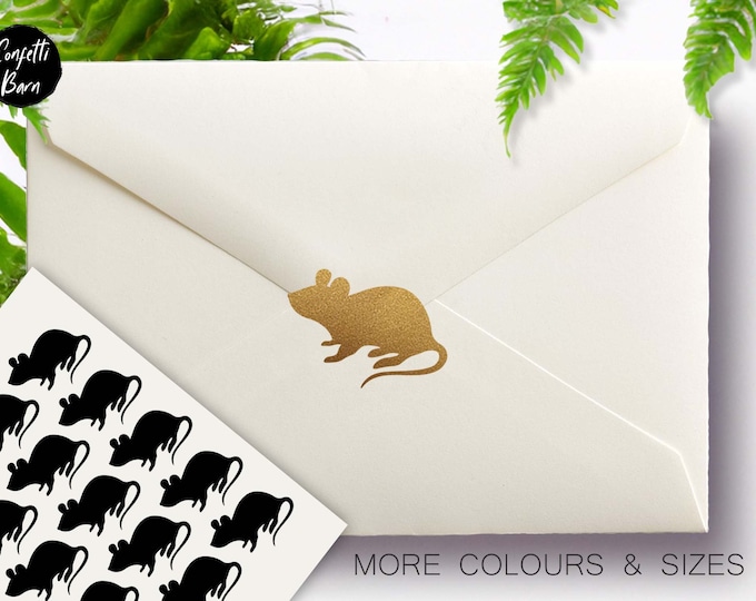 Mouse Rat Stickers One Inch Round Seals - Etsy