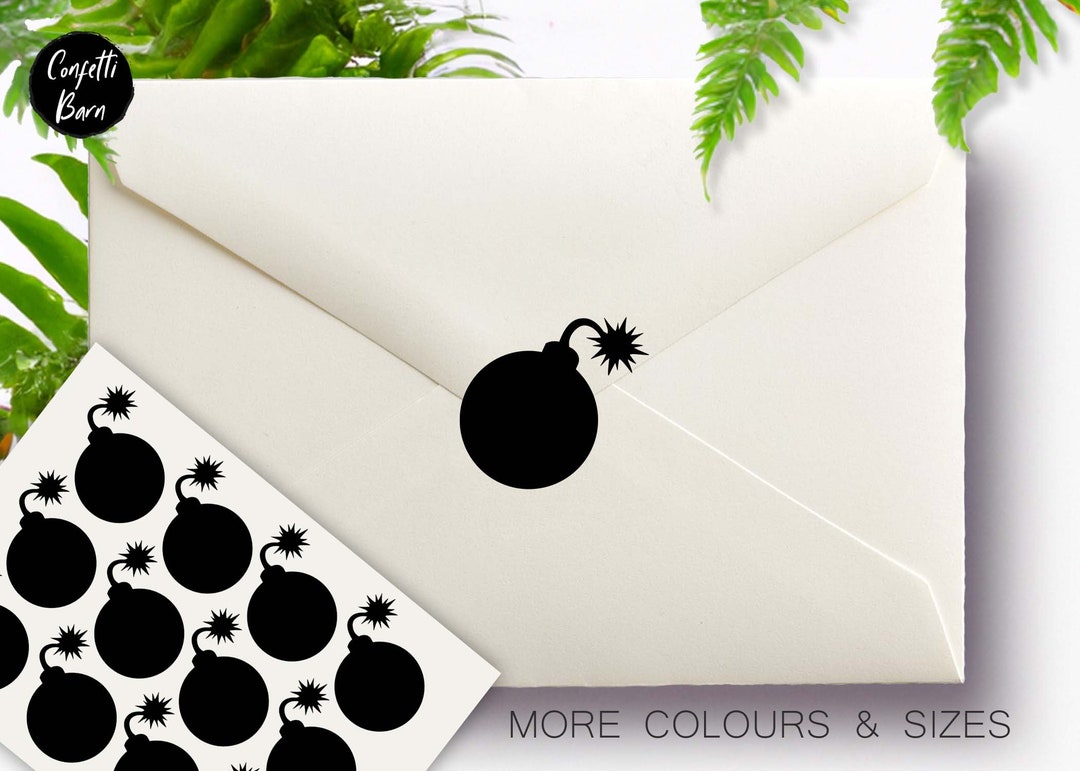 Bomb Stickers, Explosives, Cannon Ball, Pirate Birthday Party Envelope ...