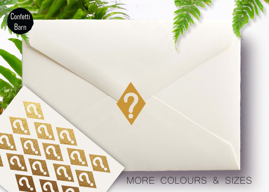 Question Mark Gender Reveal Stickers, Gender Reveal Baby Shower ...