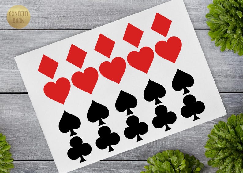 20 Card Suit Stickers, Poker Stickers, Card Night, Bachelor Party ...