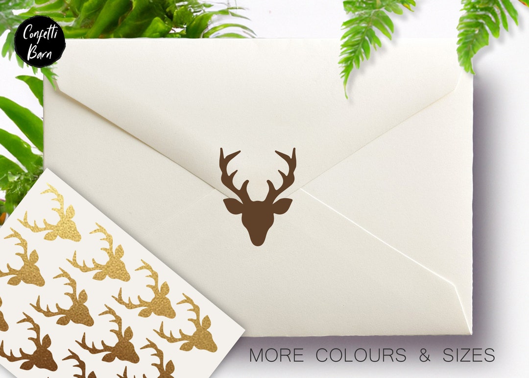 Deer Head Stickers, Hunter Birthday Party, Rustic Outdoors Theme ...