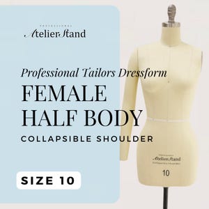 Size 10 Professional Tailors Female Dress Form With Collapsible ...