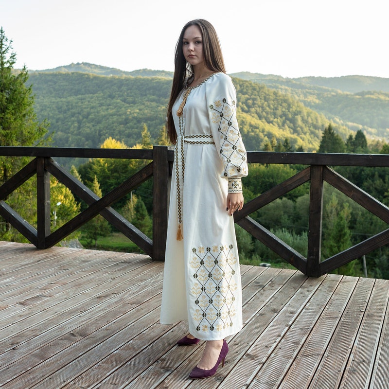 Ukrainian Embroidery Dress - Etsy