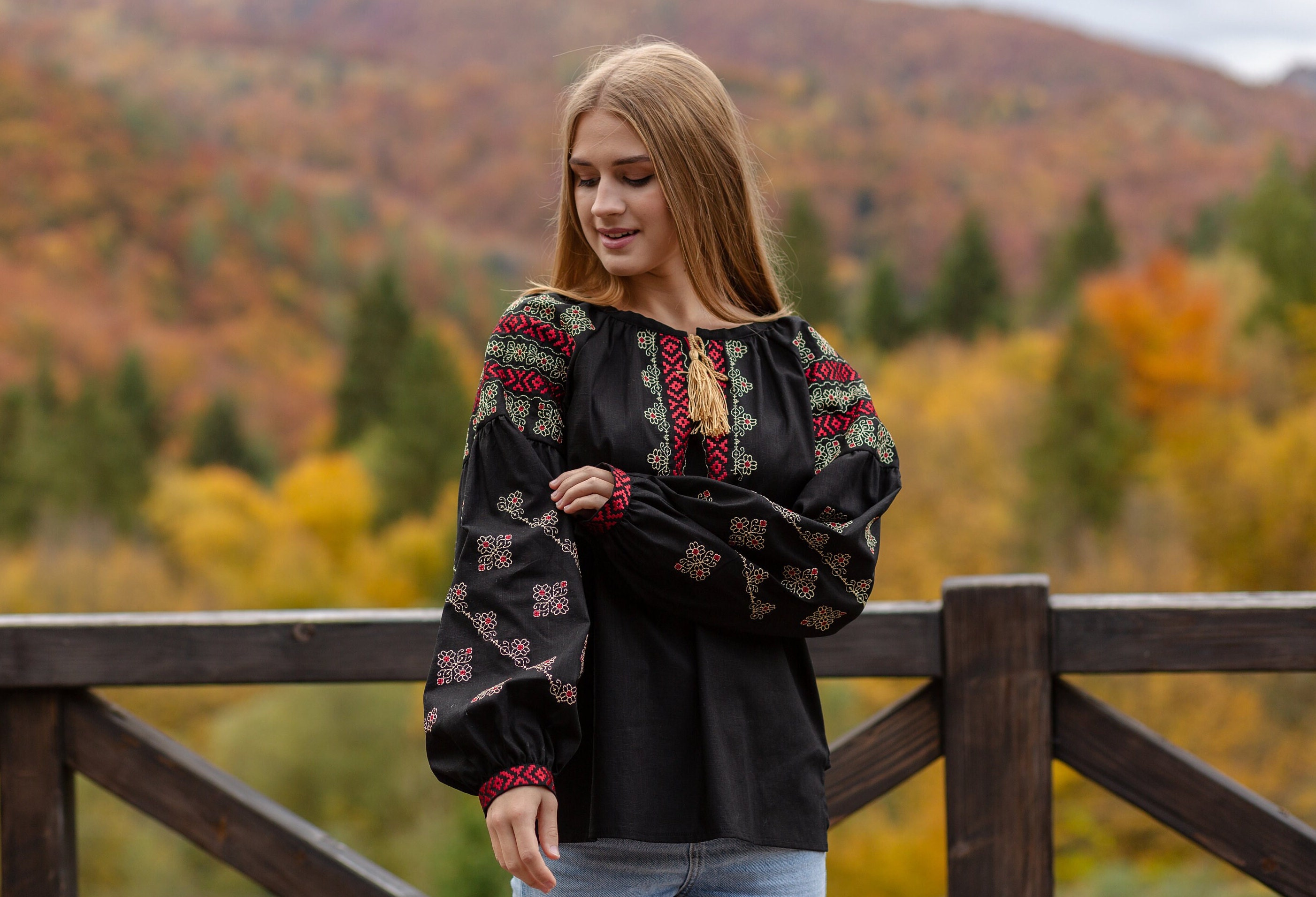 Linen Top, Slavic Embroidery, Ukrainian Shirt, Flower Vyshyvanka ...