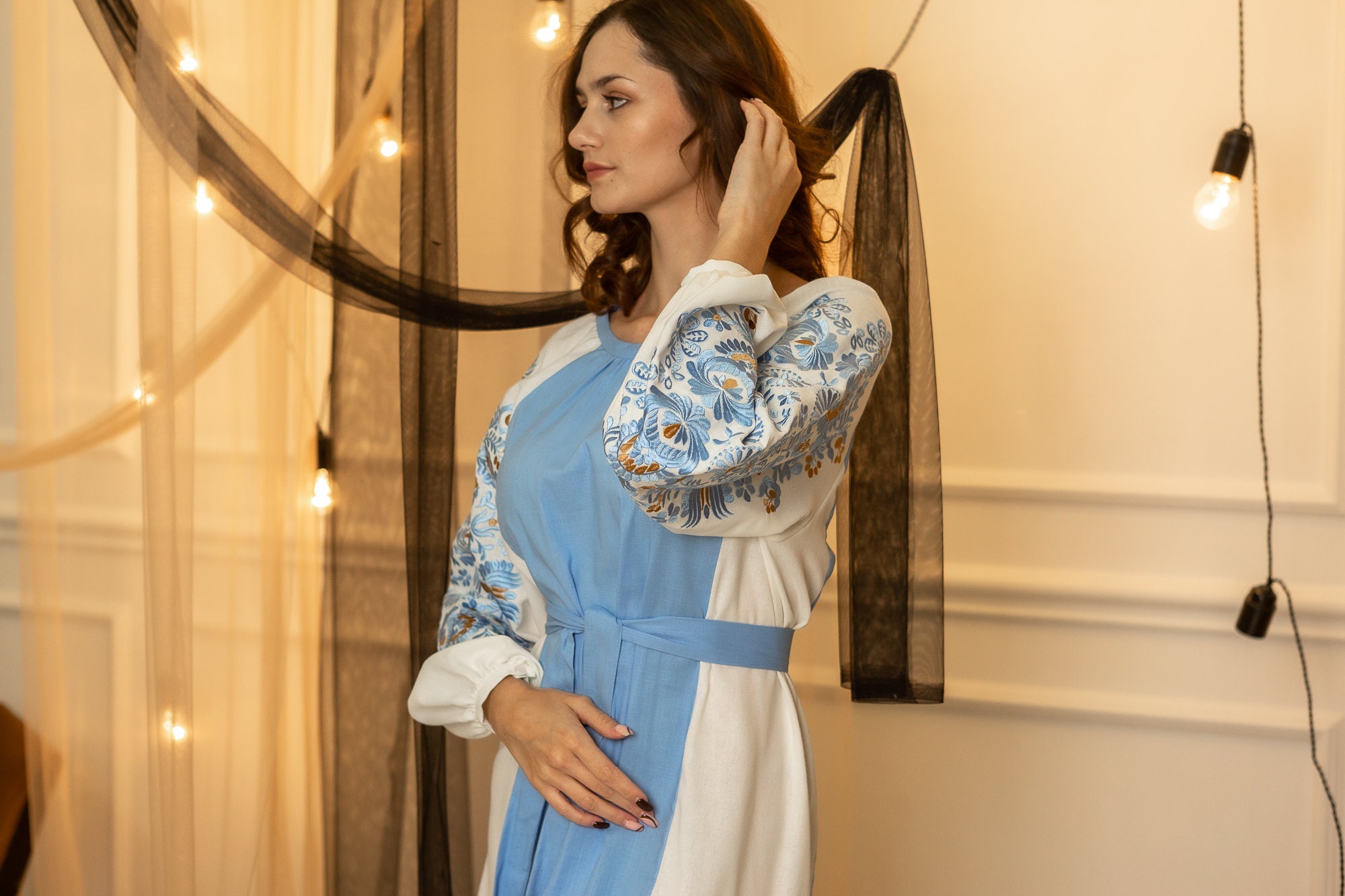 Vyshyvanka White Floral Embroidery for Gift. Modern Ukrainian ...