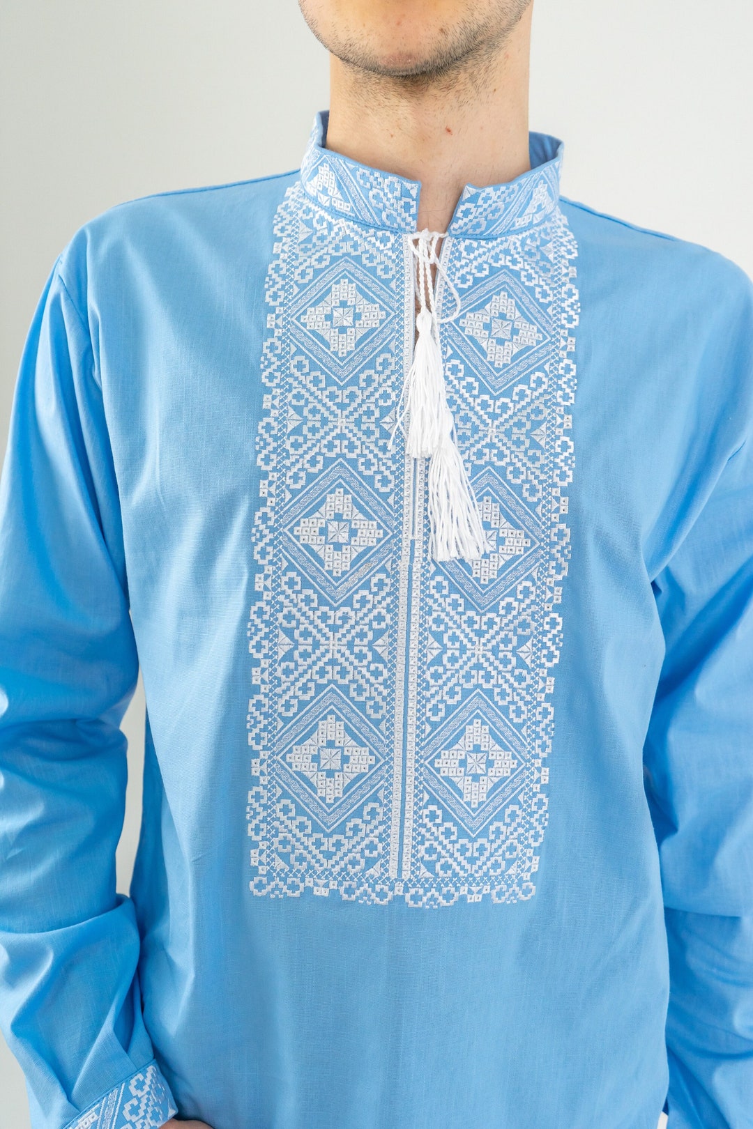 Ukrainian Shirt, Beige Vishivanka Shirt, Vyshyvanka Men, Folk Men's ...