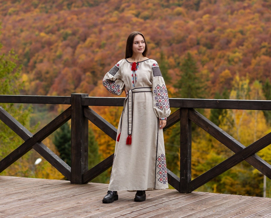 Modern Embroidery, Maxi Dresses for Women, Ukraine Dress, Floral ...
