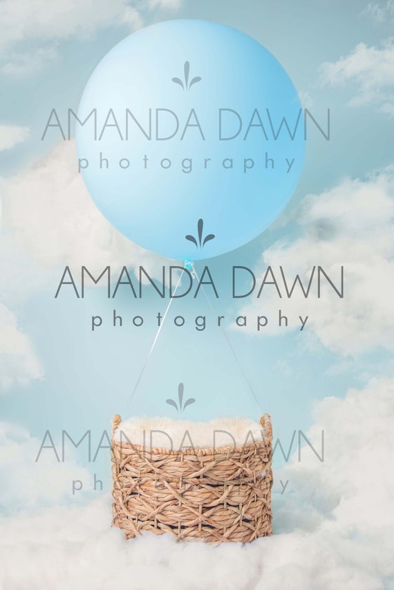 Hot Air Balloon Digital Backdrop - Etsy
