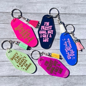 Motel Retro Keychain | Funky Keychain | Retro Keychain | Gifts for Her ...