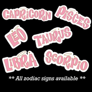 Zodiac Sign Stickers Cute Waterproof Sticker - Etsy