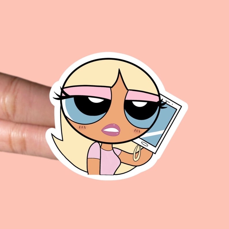 Pretty Girl Sticker Cute Waterproof Sticker Cute Sticker - Etsy