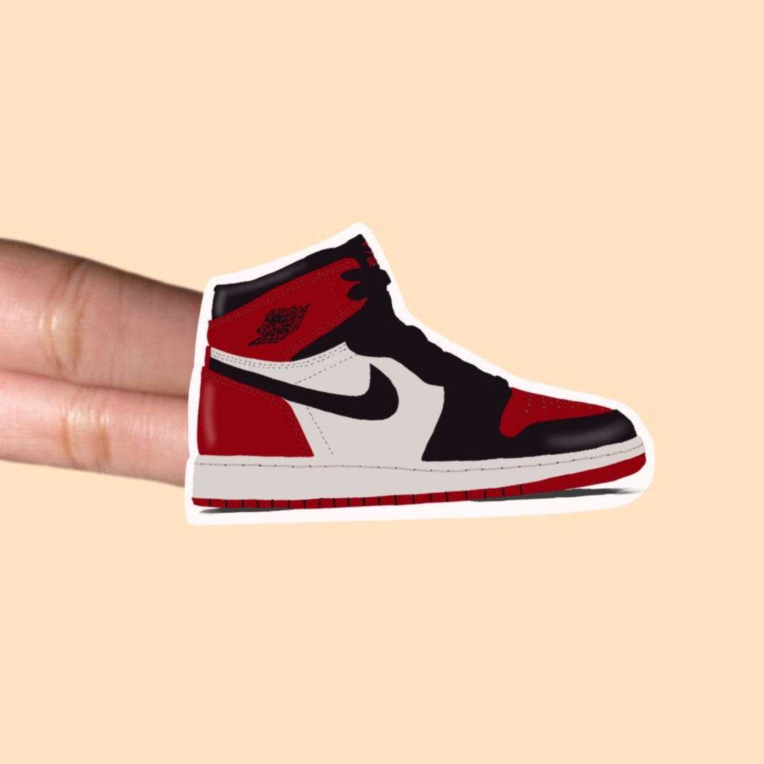 Bred Toe Sticker | Waterproof Sneaker Sticker | Cool Stickers - Etsy