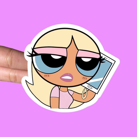 Pretty Girl Sticker Cute Waterproof Sticker Cute Sticker - Etsy