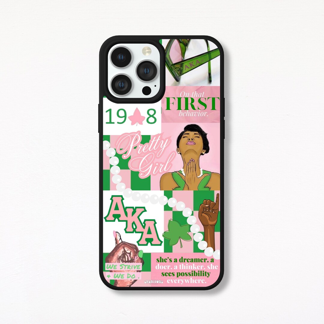 AKA Greek | Aesthetic Collage iPhone Phone Case | Trendy Retro Sorority ...