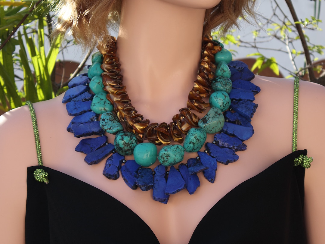 Oversized Necklace, Chunky Bead Necklace for Women, Large Statement ...