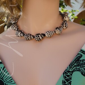 Hawaiian Hebrew Cone Shell Choker, Reversible Shell Necklace, Real ...