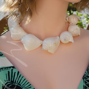 Large Conch Shell Necklace, Stunning Stylish Statement Piece, Unique Designs Mermaid Core ...