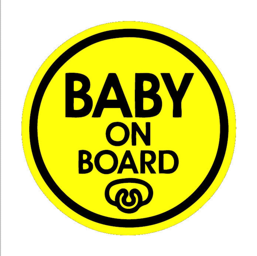 Baby on Board Reflective Magnet Safety Caution Sign for Car Bumper ...
