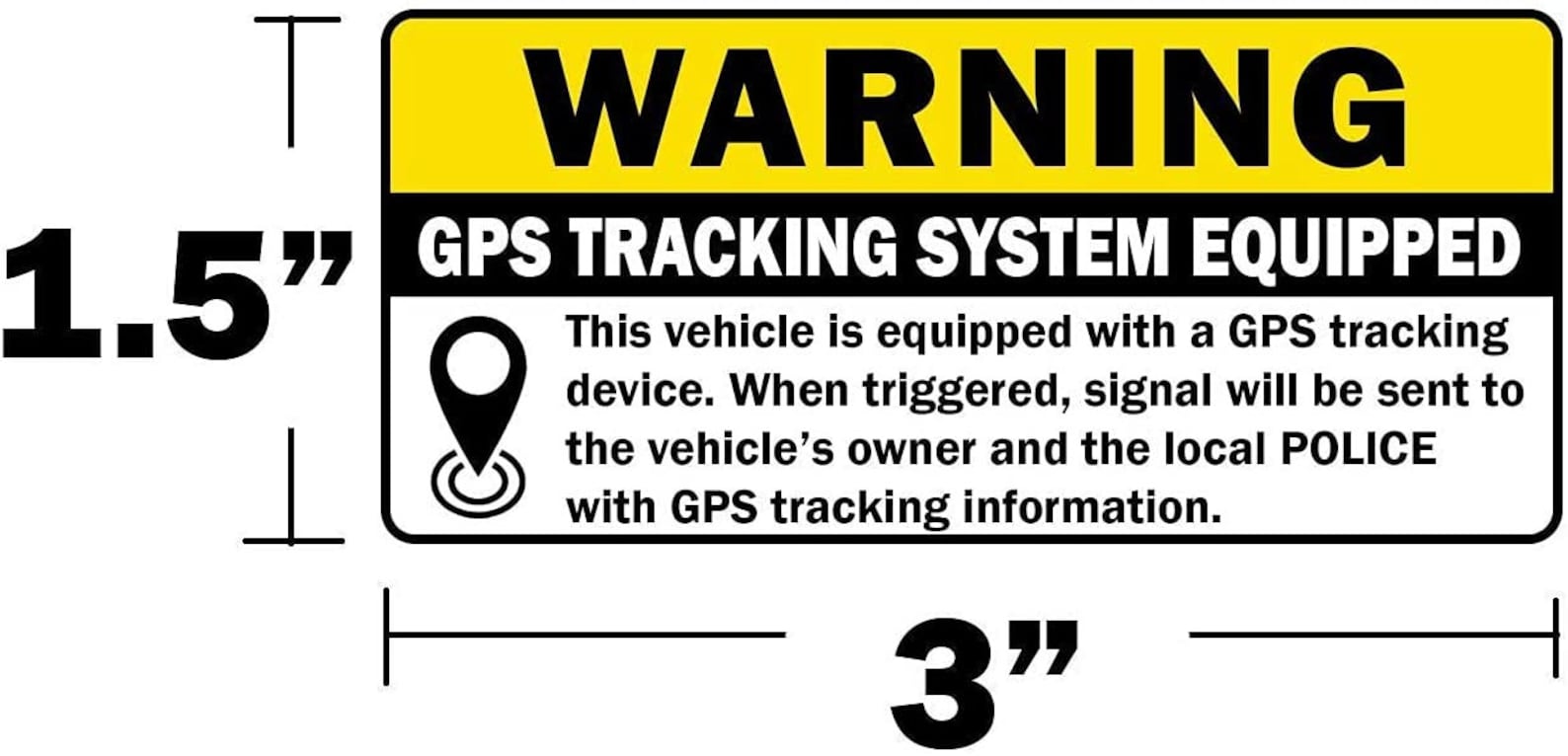 Anti-theft Car Vehicle Stickers With GPS Tracking Warning - Etsy