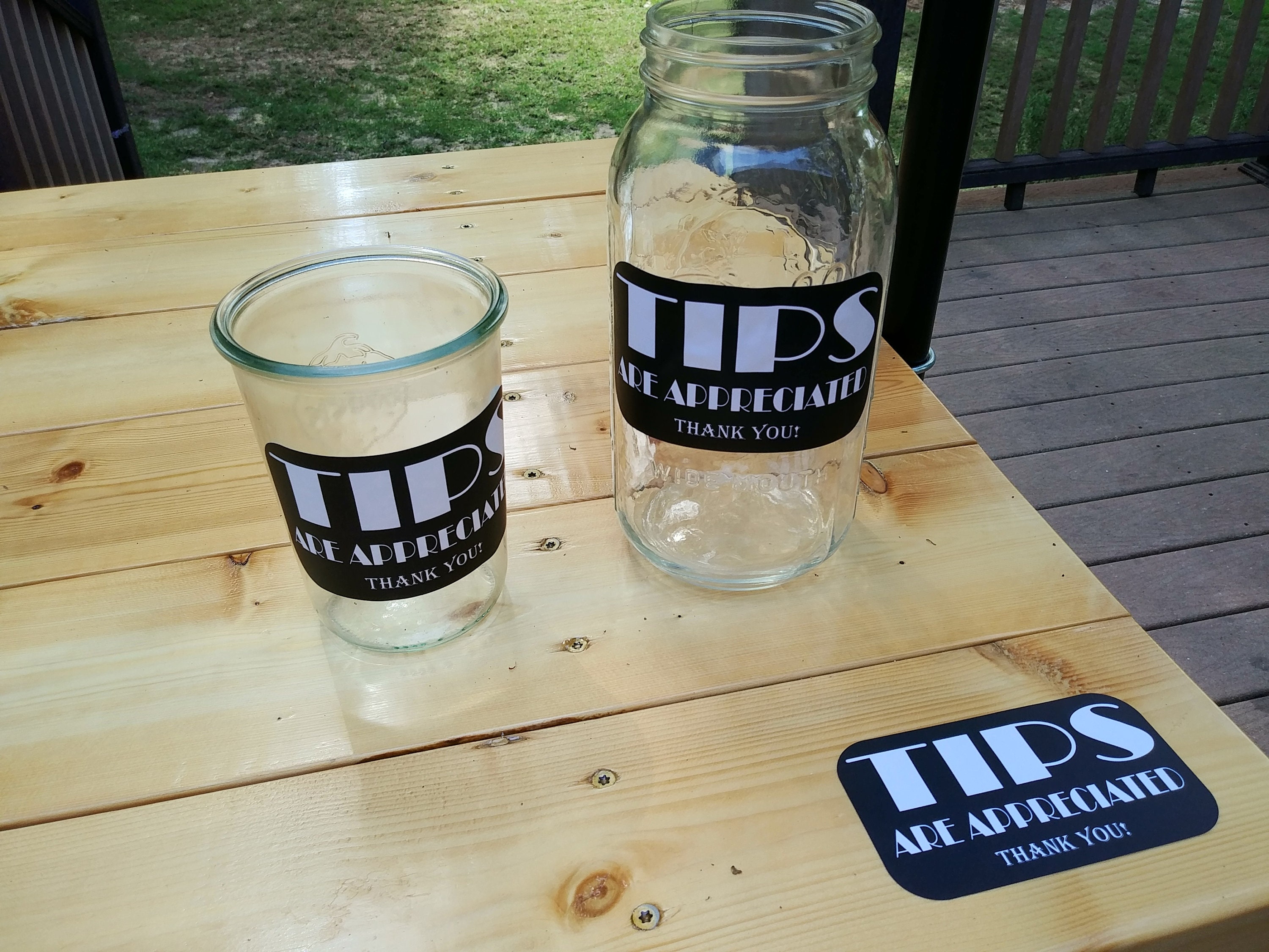 Tips Are Appreciated Vinyl Sticker 5 X 2.5 pack - Etsy