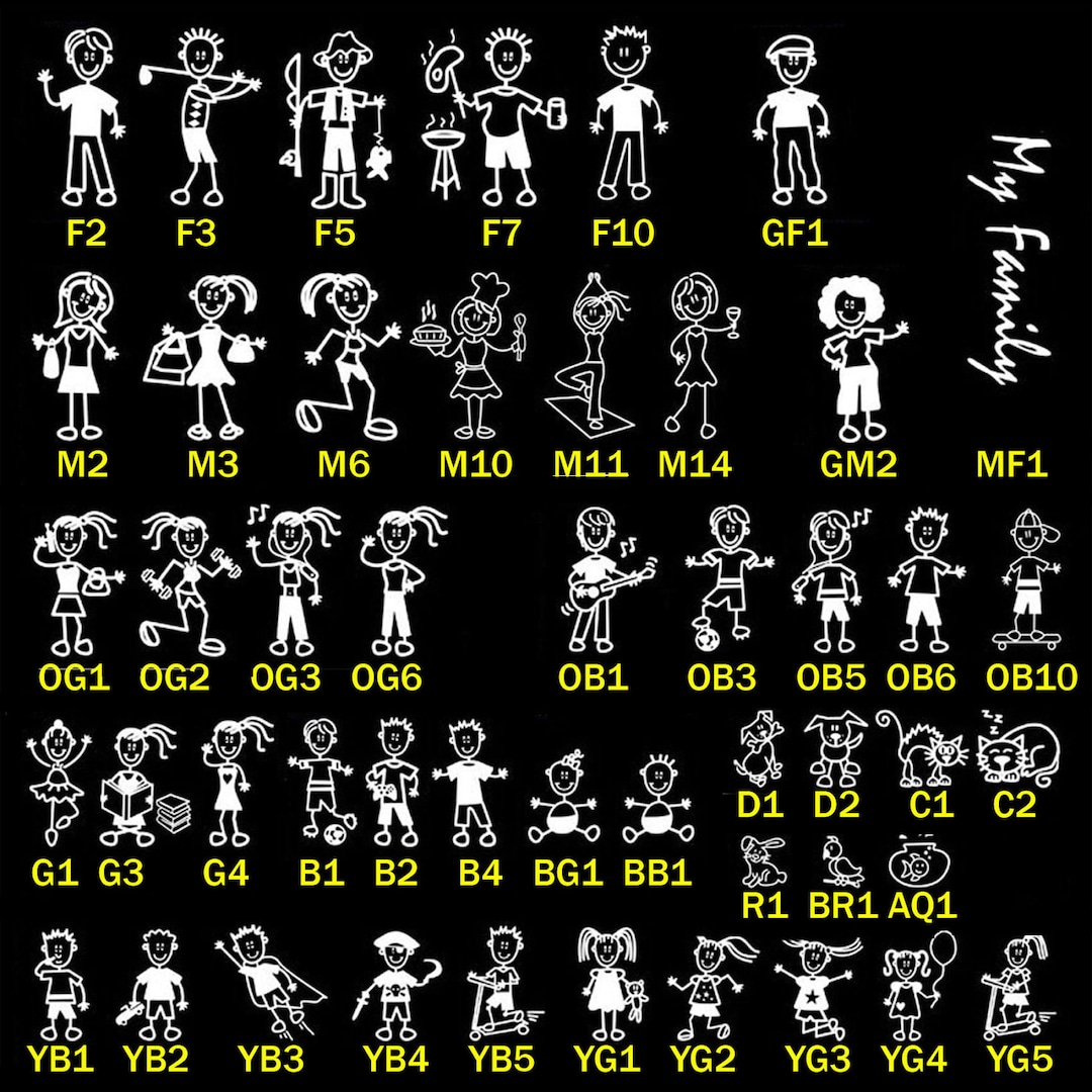 TOTOMO Build Your Family Sticker Decal for Car Window & Bumper, Pet Dog ...