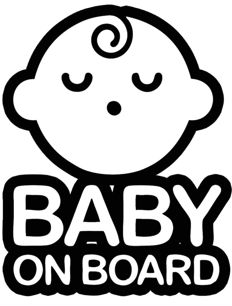 Baby on Board Car Window Decal Sticker Safety Caution Sign for - Etsy