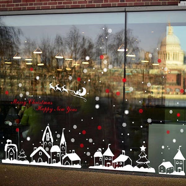 Holiday Window Decals - Etsy