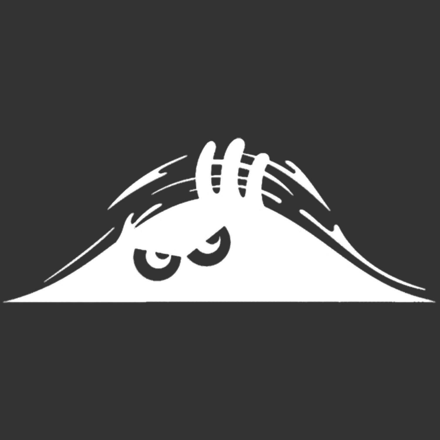 Scary Eyes Peeking Monster Car Bumper Decal Sticker for Laptop | Etsy