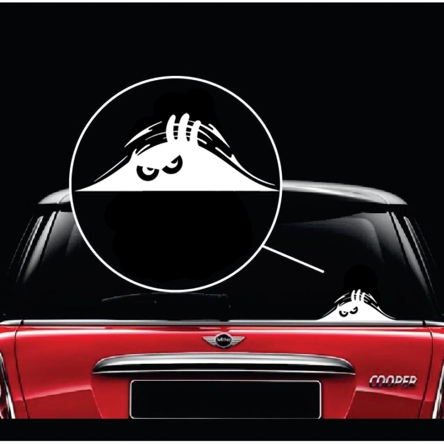 Scary Eyes Peeking Monster Car Bumper Decal Sticker for Laptop - Etsy