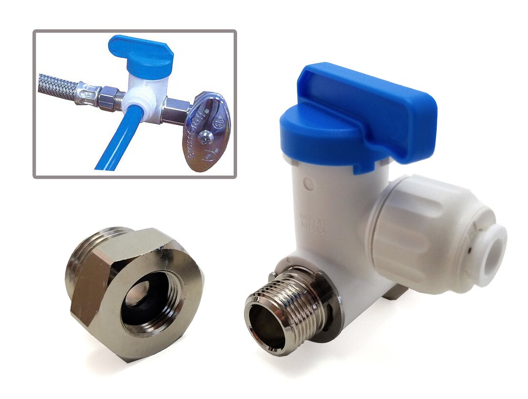 Push Fit Angle Stop Adapter Valve - Fits Both 3/8" & 1/2" Under Sink ...