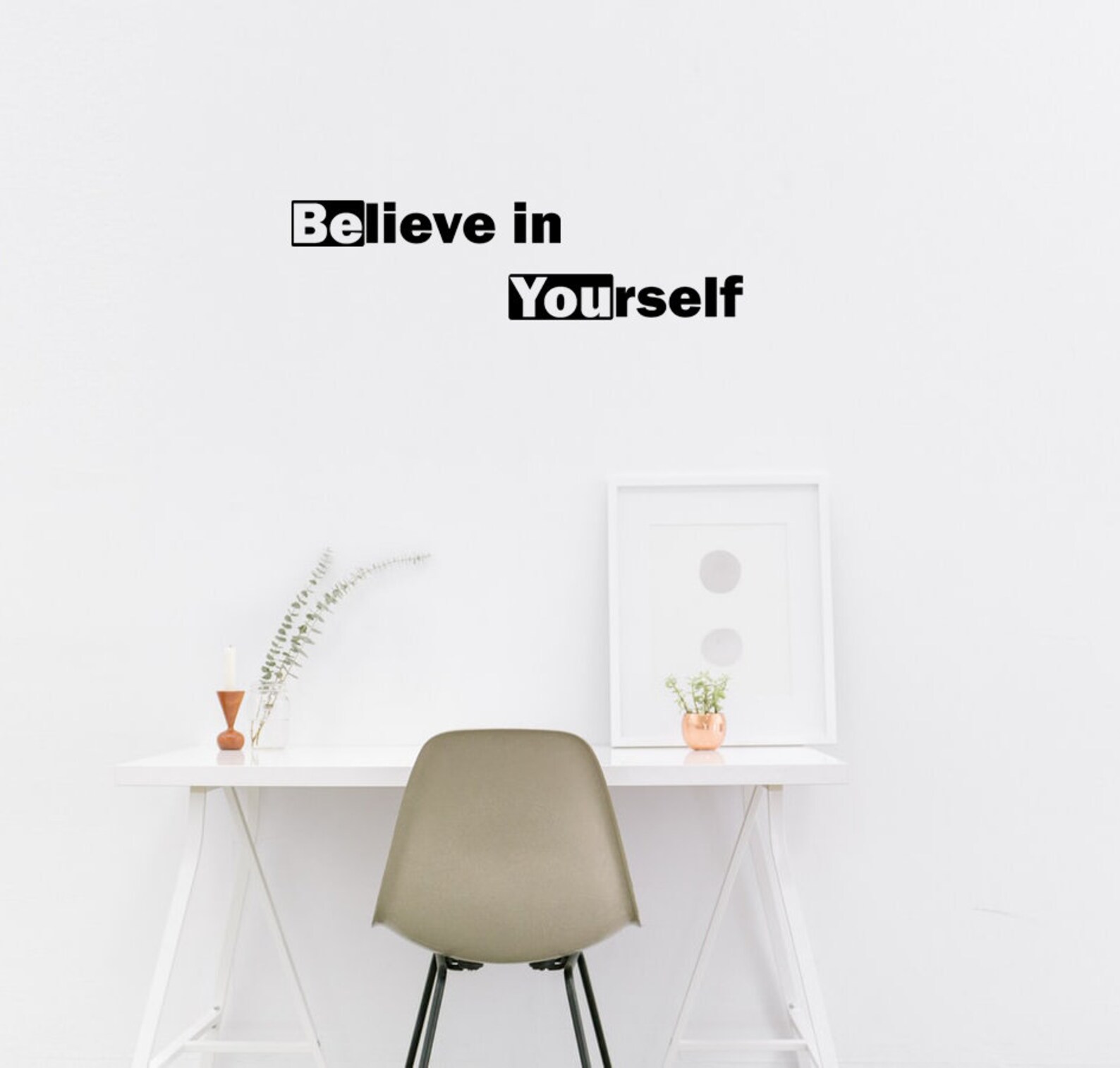 Inspirational 'believe in Yourself' Wall Decal - Positive Home Decor - Etsy