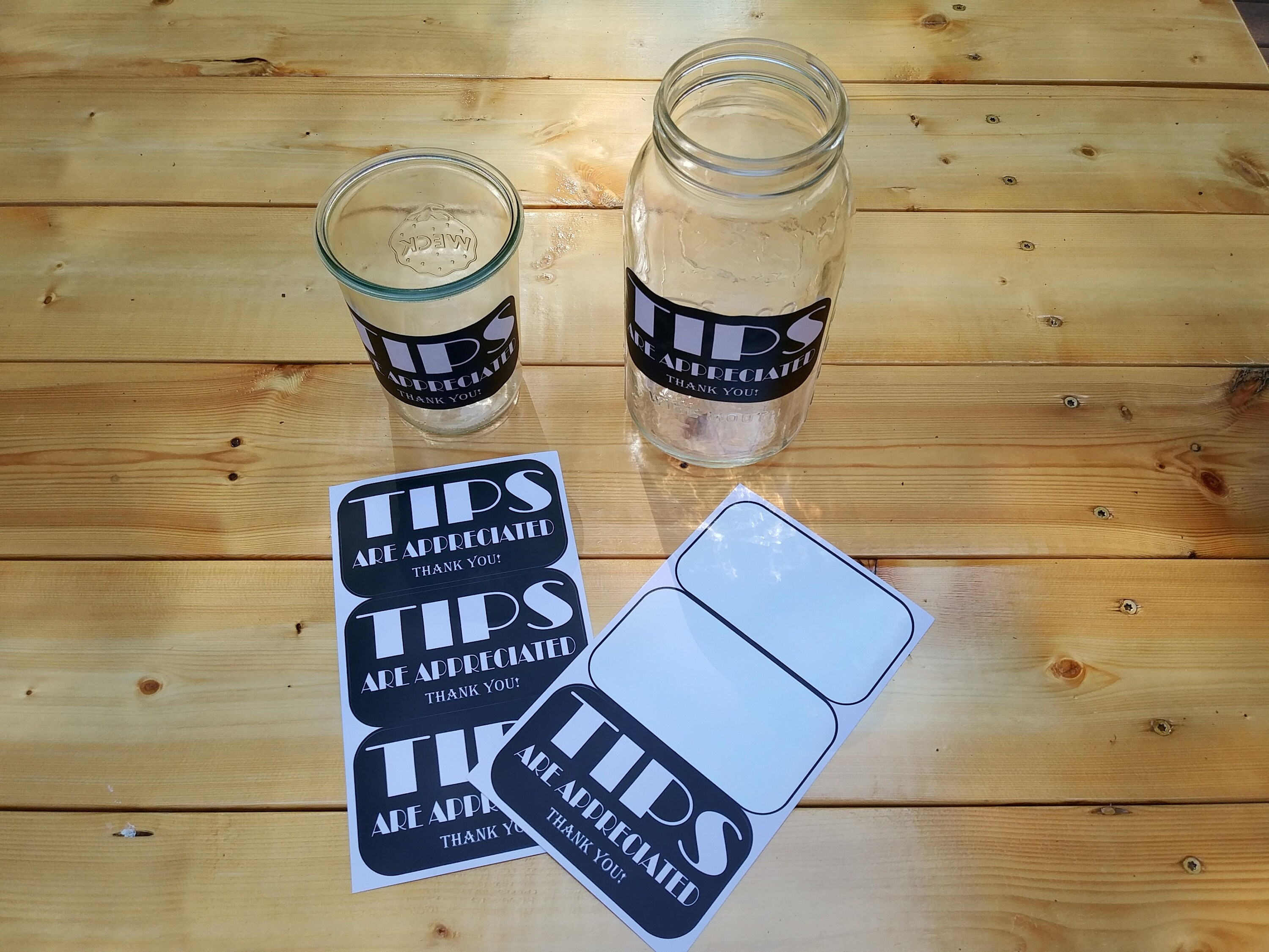 Tips Are Appreciated Vinyl Sticker 5 X 2.5 pack - Etsy