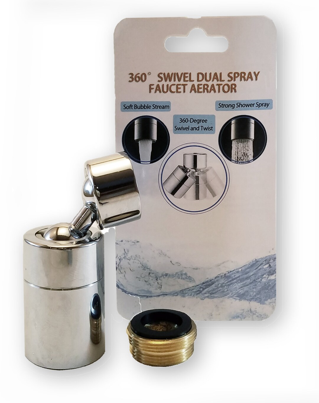 Kitchen Sink Faucet Aerator(solid Brass) 2 Spray-mode(shower&bubble ...