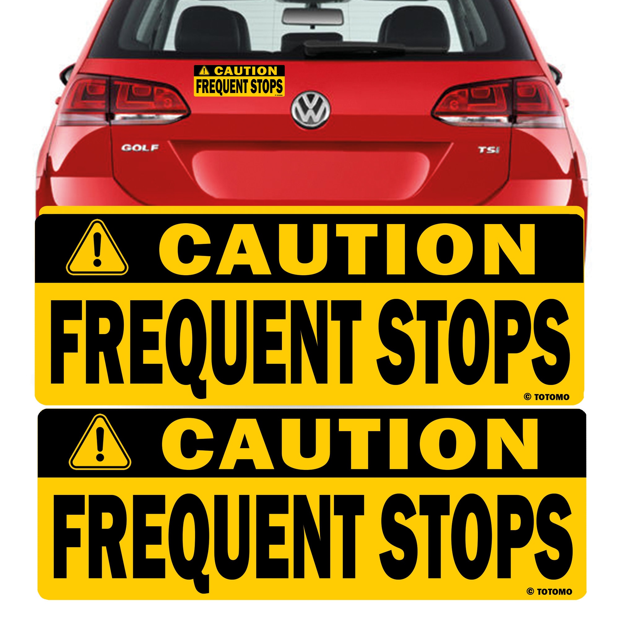 TOTOMO Caution Frequent Stops Magnet Sticker Set of 2 | Etsy