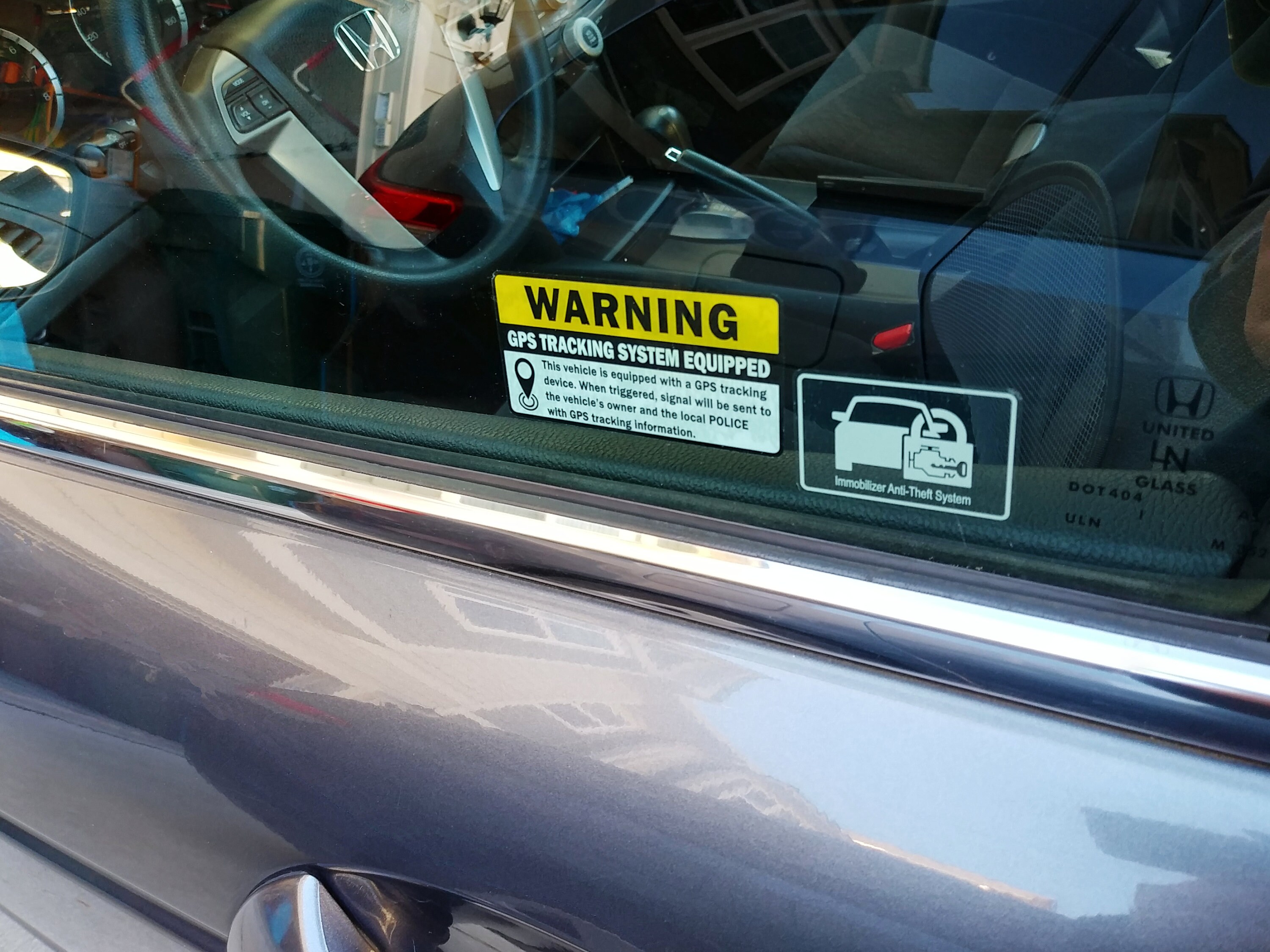 Anti-theft Car Vehicle Stickers With GPS Tracking Warning - Etsy