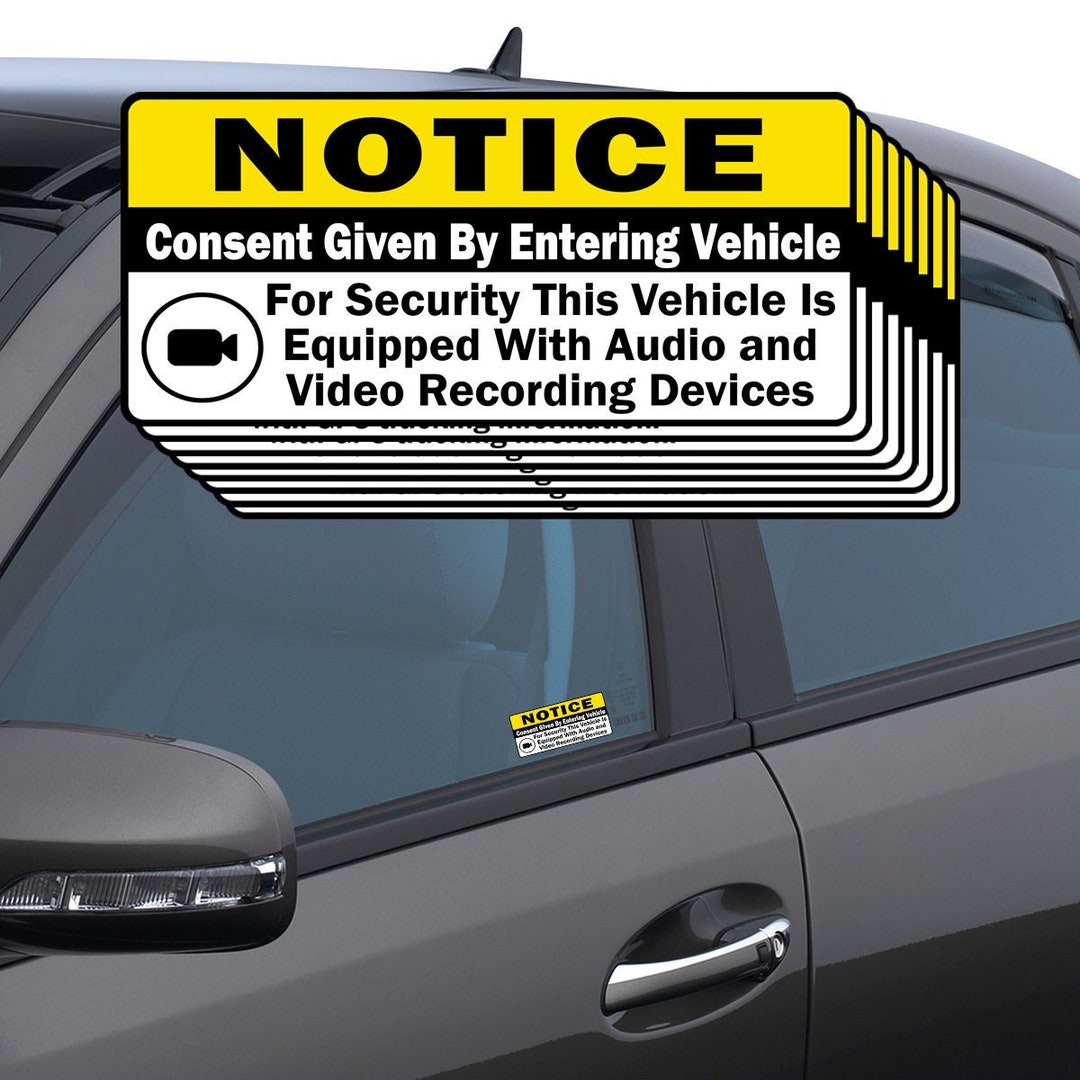 Notice Audio and Video Recording Consent Stickers (set of 8) – Double ...