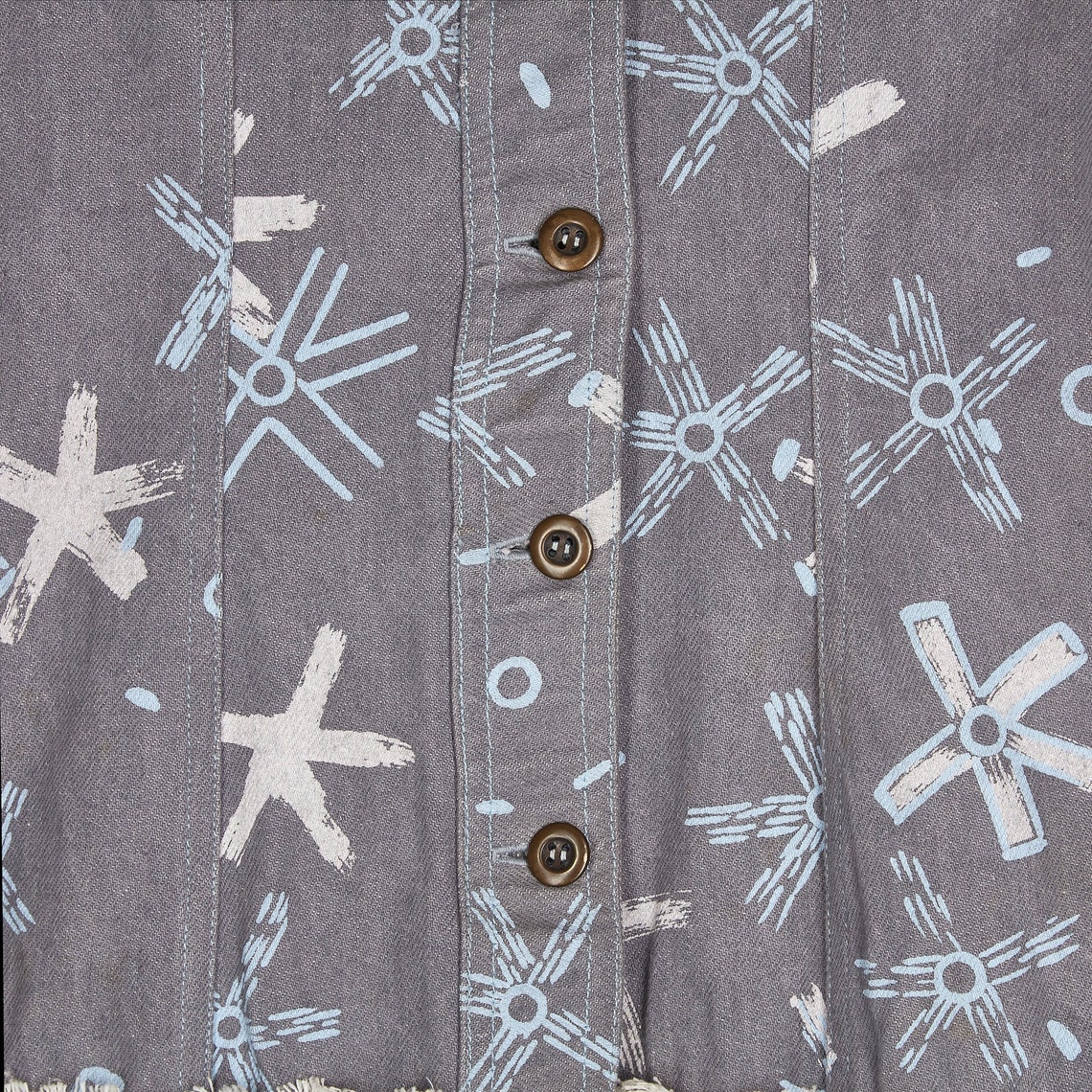 1987 Zandra Rhodes Grey Denim Ra Ra Dress - Etsy