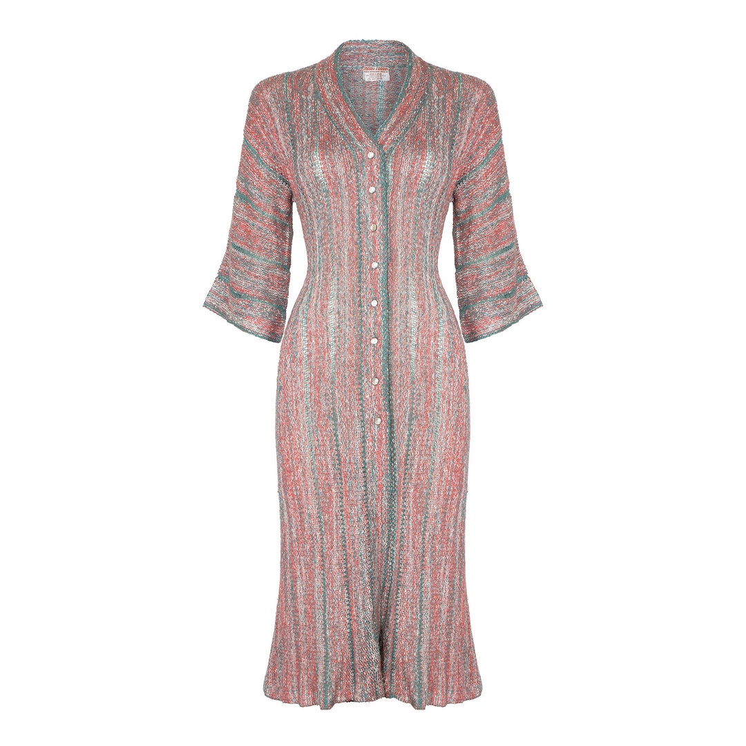 1970s Green Red and White Mary Farrin Knitted Dress - Etsy UK