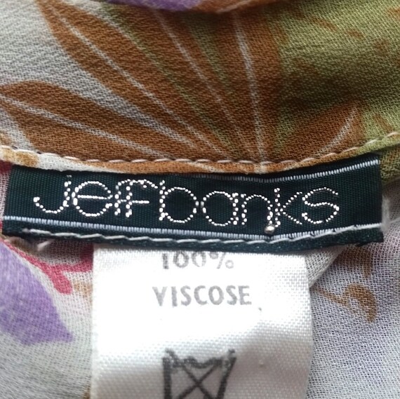 1970s Jeff Banks Floral Chiffon and Lace Blouse - Gem