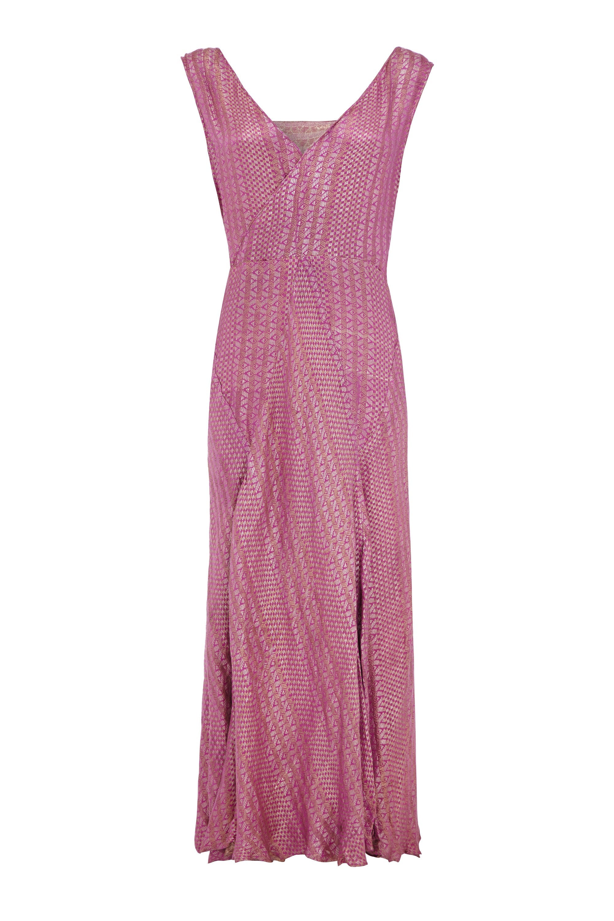 1920s Pink Full Length Lame Flapper Dress - Etsy