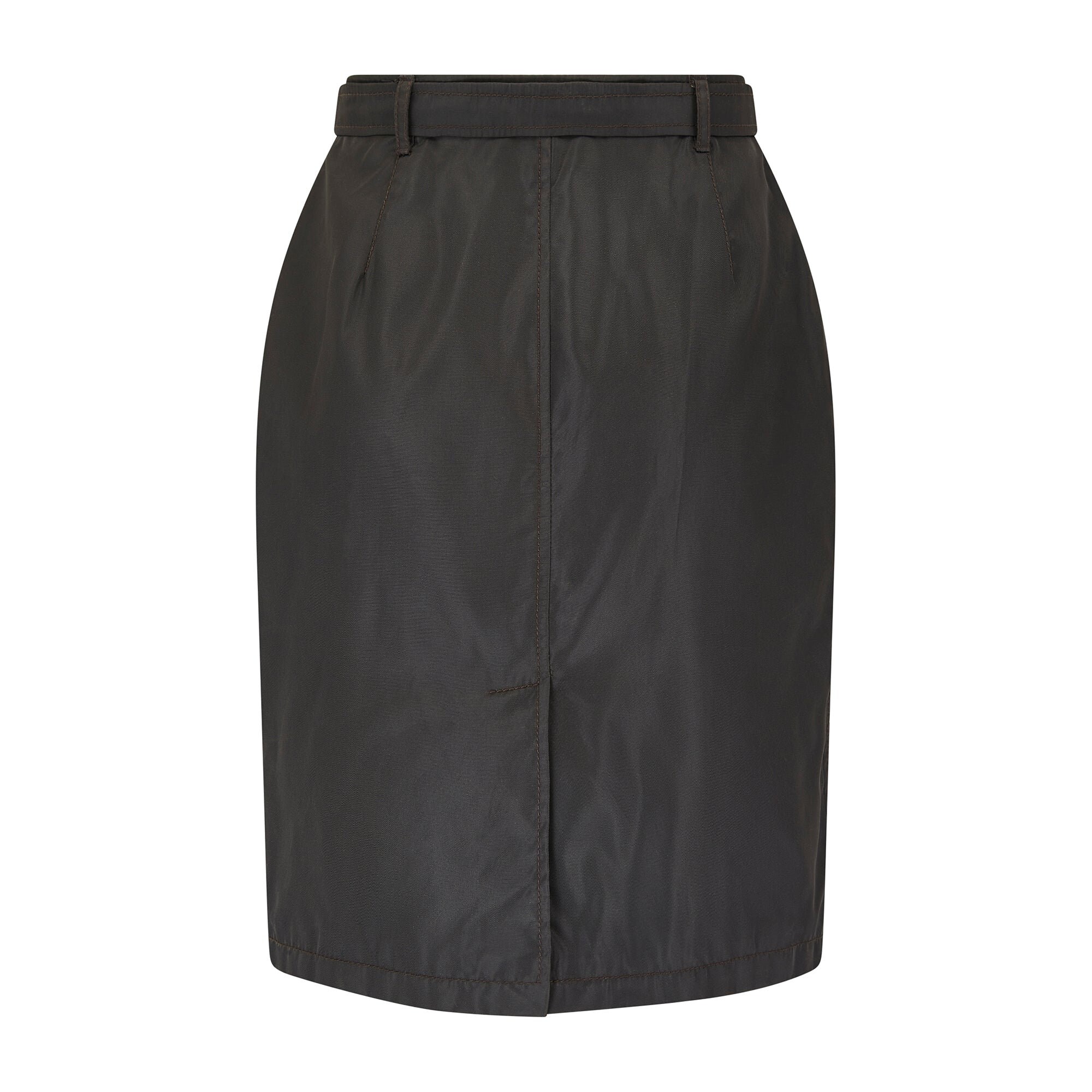 1990s Prada Brown Ballistic Nylon Pencil Skirt With Utility 1990s Prada Brown Ballistic Nylon Pencil Skirt With Utility